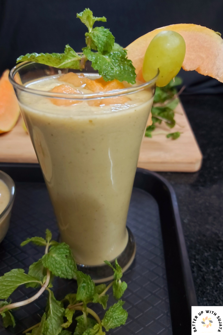 Muskmelon/Cantaloupe Or Kharbuj Smoothie - Batter Up With Sujata