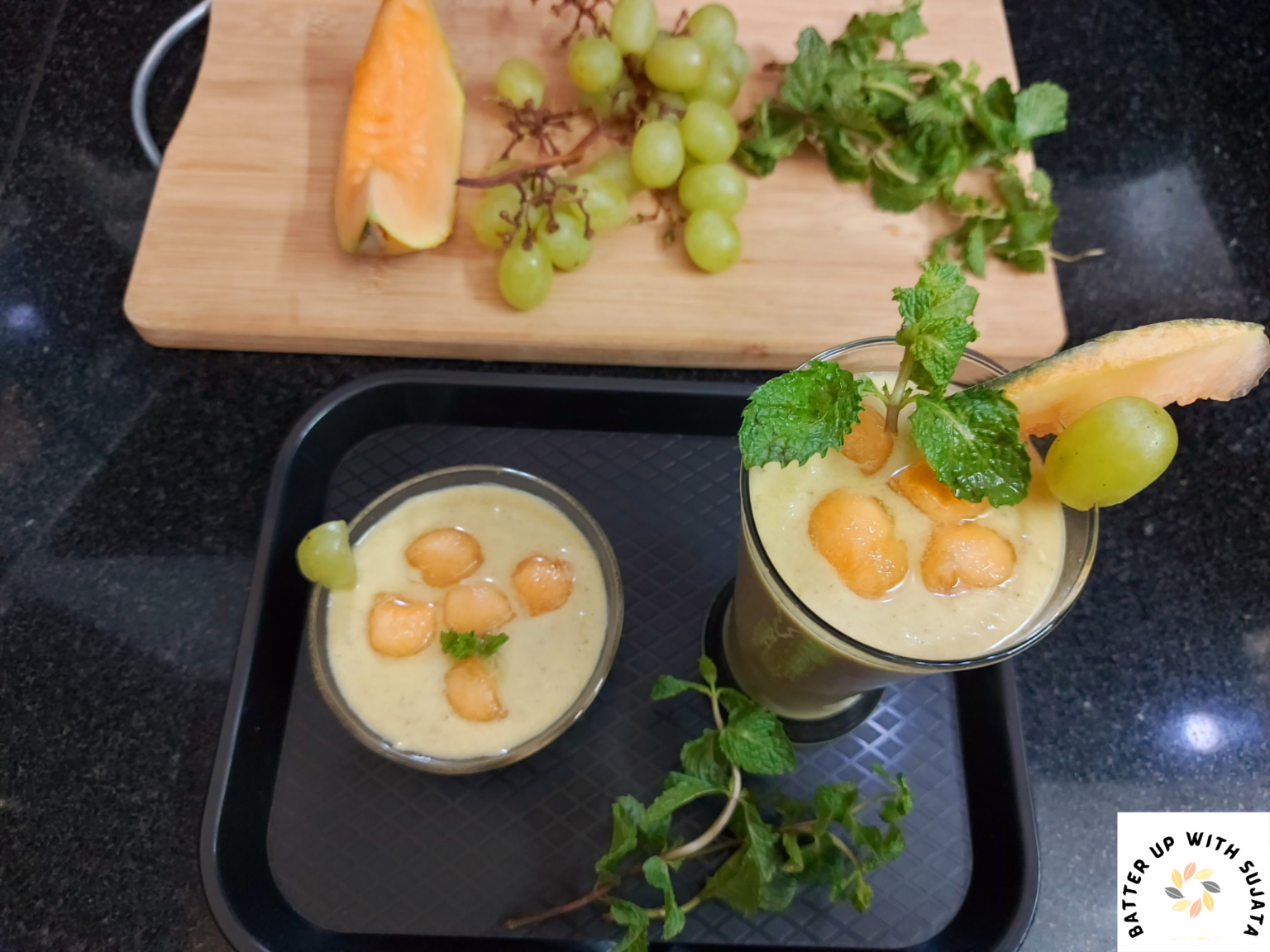 Muskmelon/Cantaloupe Or Kharbuj Smoothie - Batter Up With Sujata