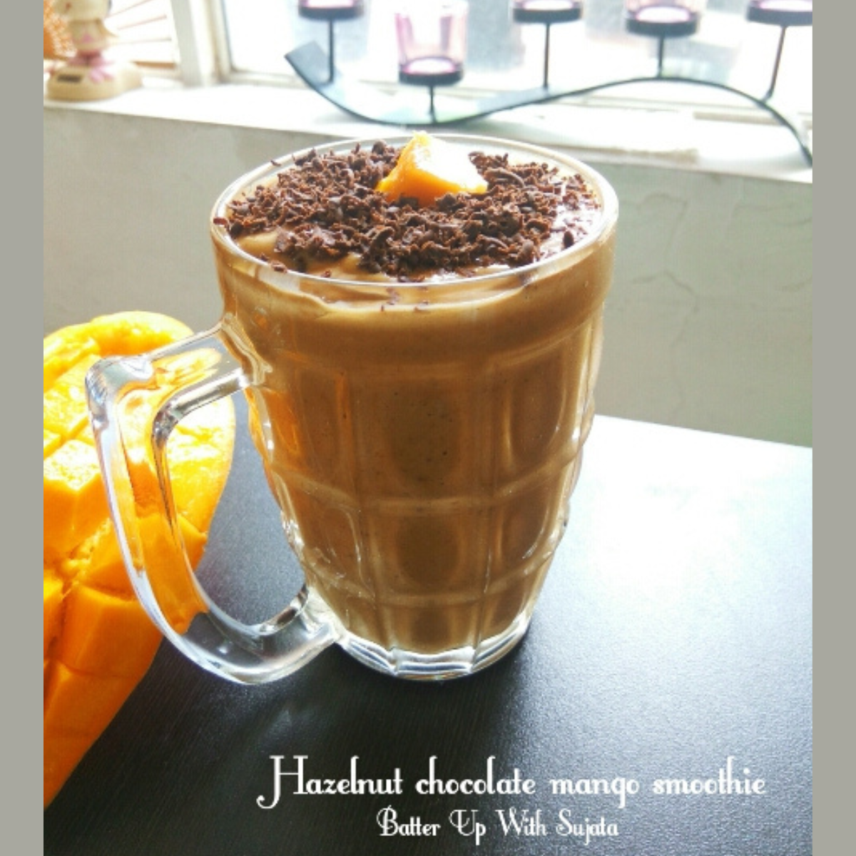 Hazelnut Honey Chocolate Mango Smoothie - Batter Up With Sujata