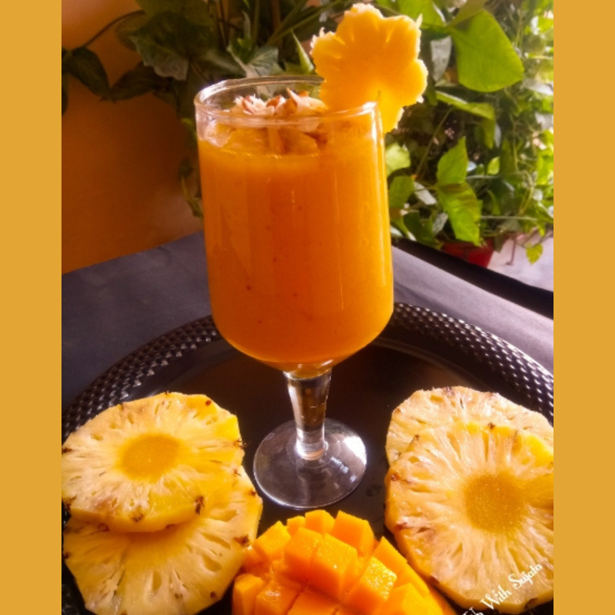 Dairy Free Mango Pineapple Smoothie - Batter Up With Sujata