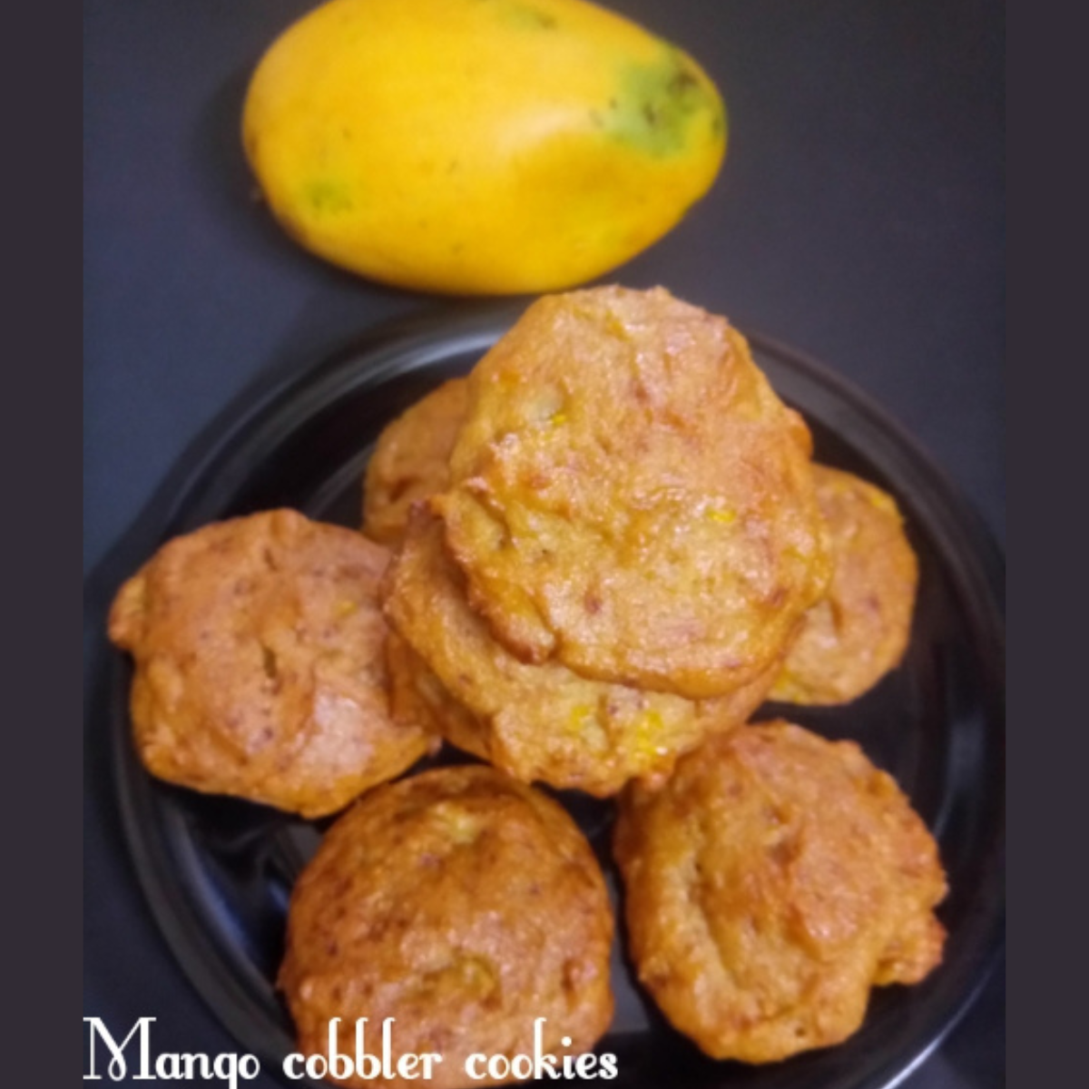 Mango Cobbler Cookies - Batter Up With Sujata