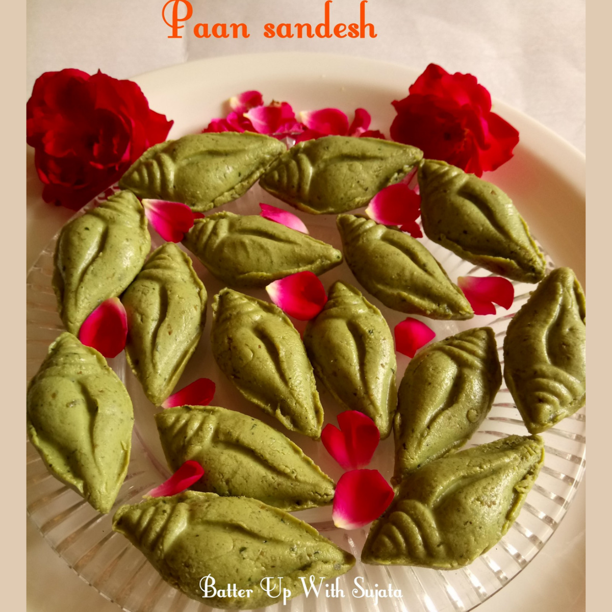 Paan Sandesh Or Betel Leaf Flavoured Sandesh - Batter Up With Sujata